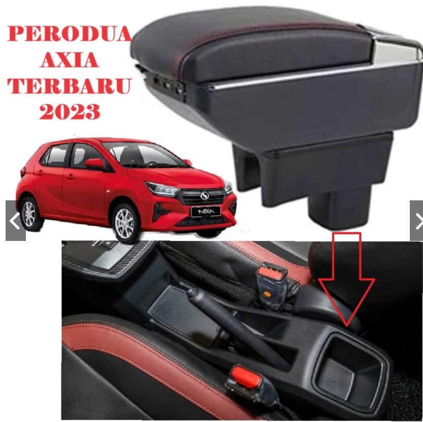 Perodua Axia Arm Rest Car Armrest USB Port Console Organizer Storage ...