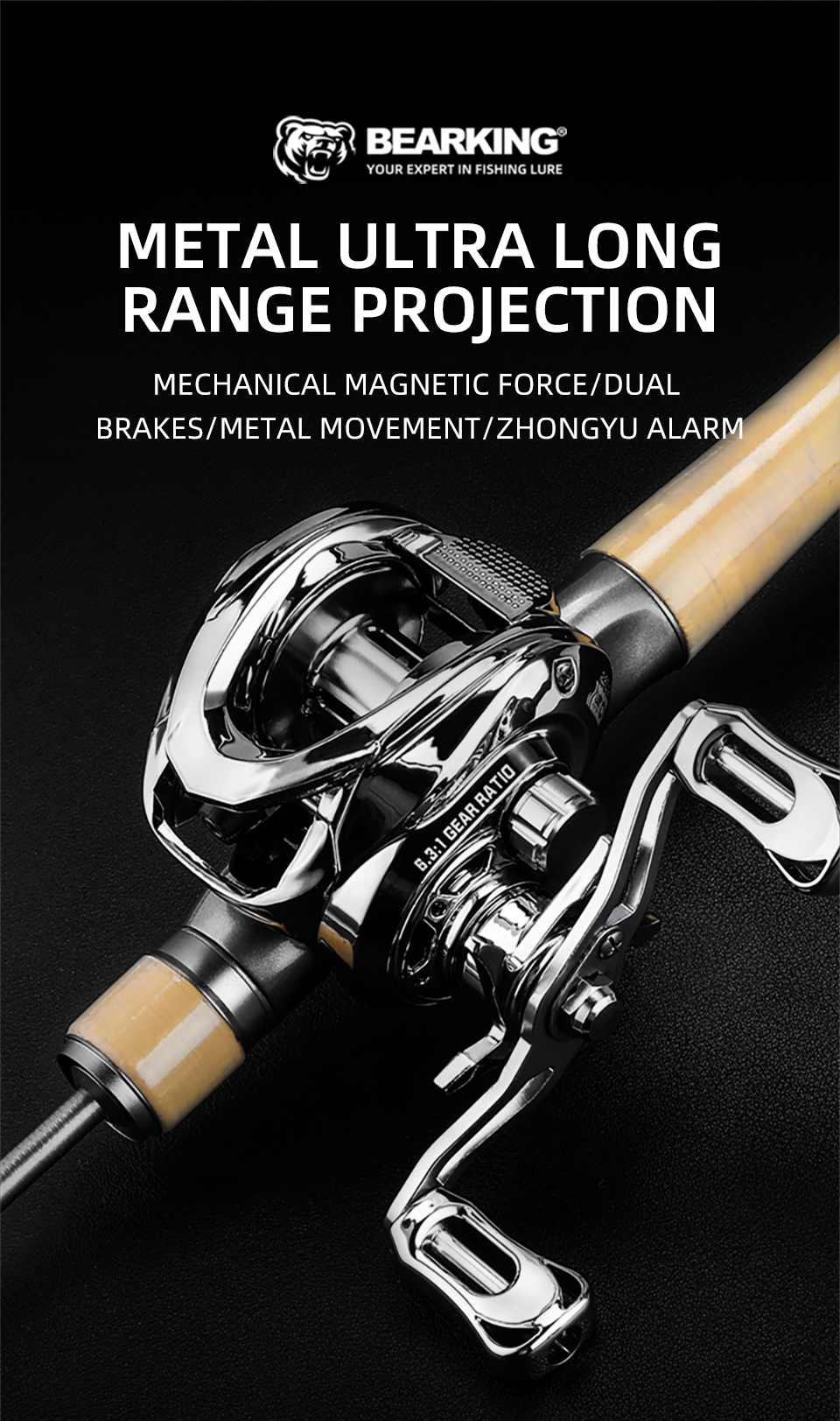 BEARKING Long Casting Wolverine Ultralight Baitcasting Reel (198g) | Shopee Malaysia