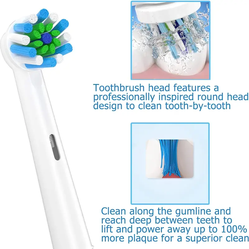 Whitening Electric Toothbrush Replacement Brush Heads Refill For Oral B ...