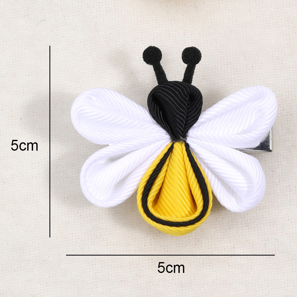 2pcs Baby Girls Cute Bees Bow Hair Clips With Alligator Clip For Bee ...