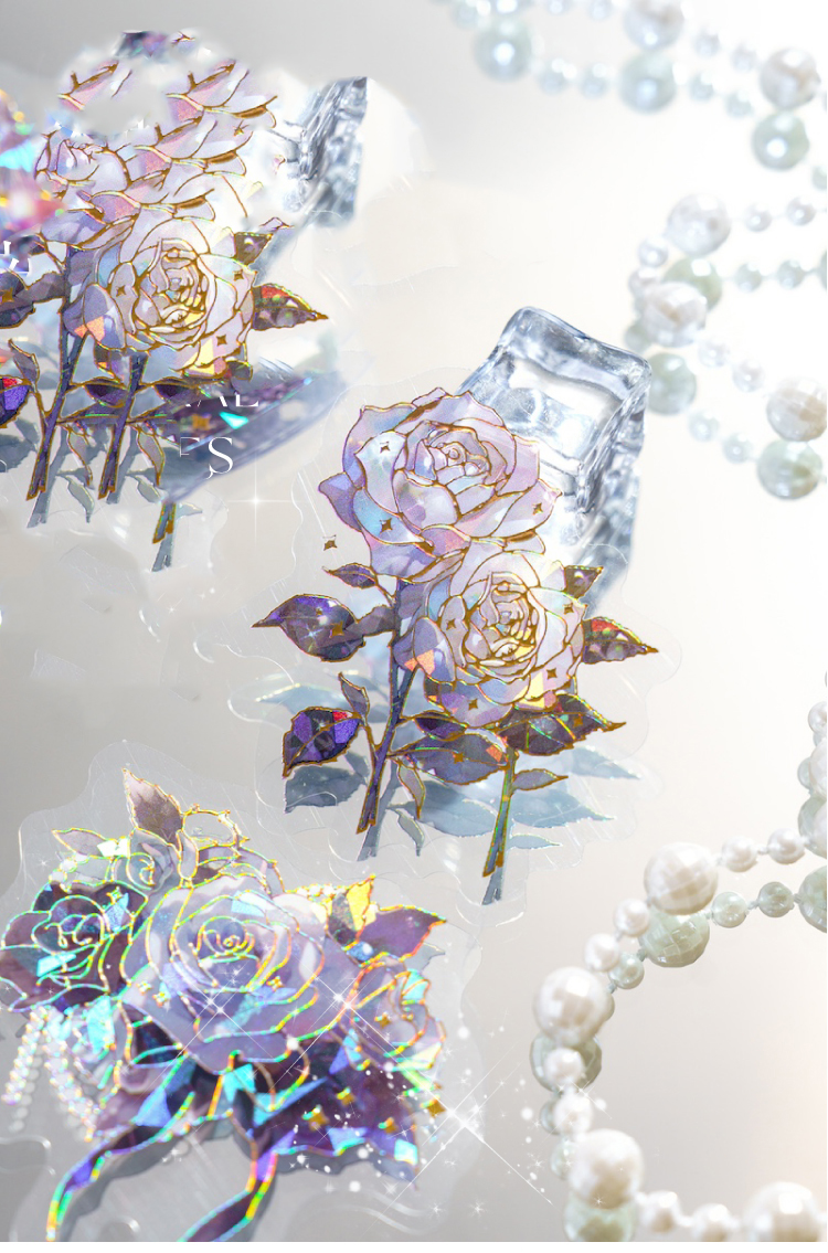 Mr. Paper 20 sheets/bag Waterproof PET sticker Rose magritte ...