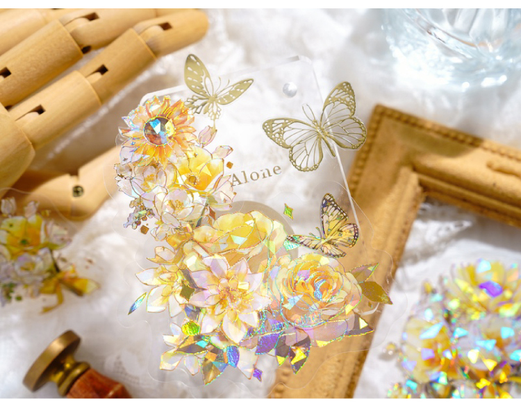 Mr. Paper 20 sheets/bag Waterproof PET sticker Rose magritte ...