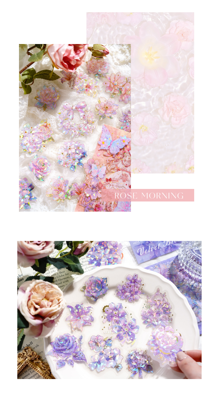 Mr. Paper 20 sheets/bag Waterproof PET sticker Rose magritte ...