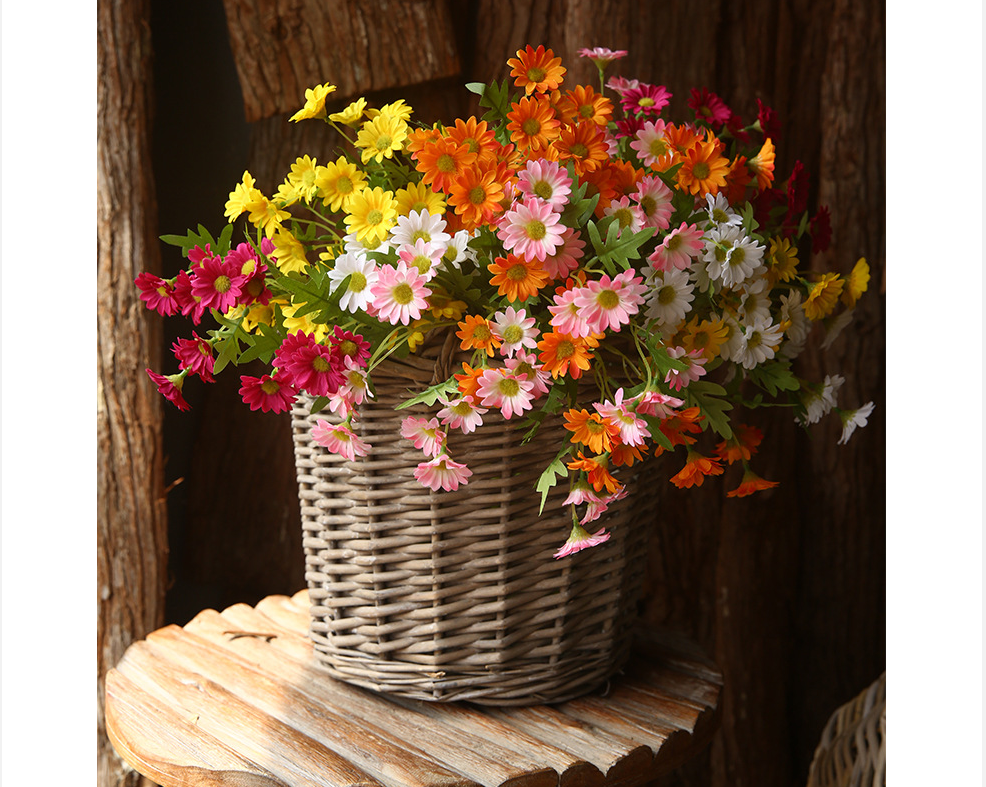 Chamomile Artificial Flower Small Daisy Fake Flower Bundle Living Room ...