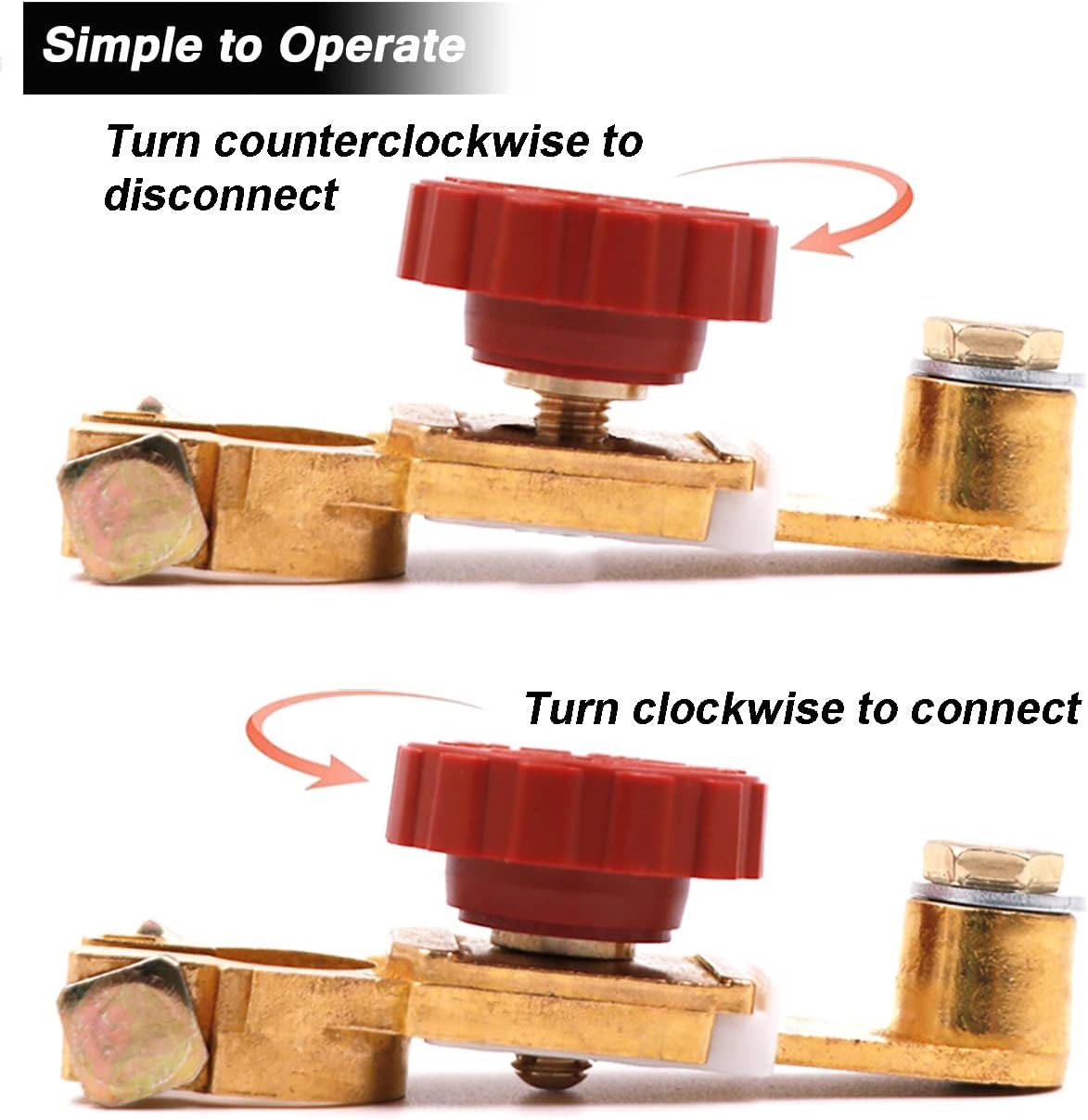 Top Post Battery Disconnect Switch - Quick Disconnect Battery Cut Off ...
