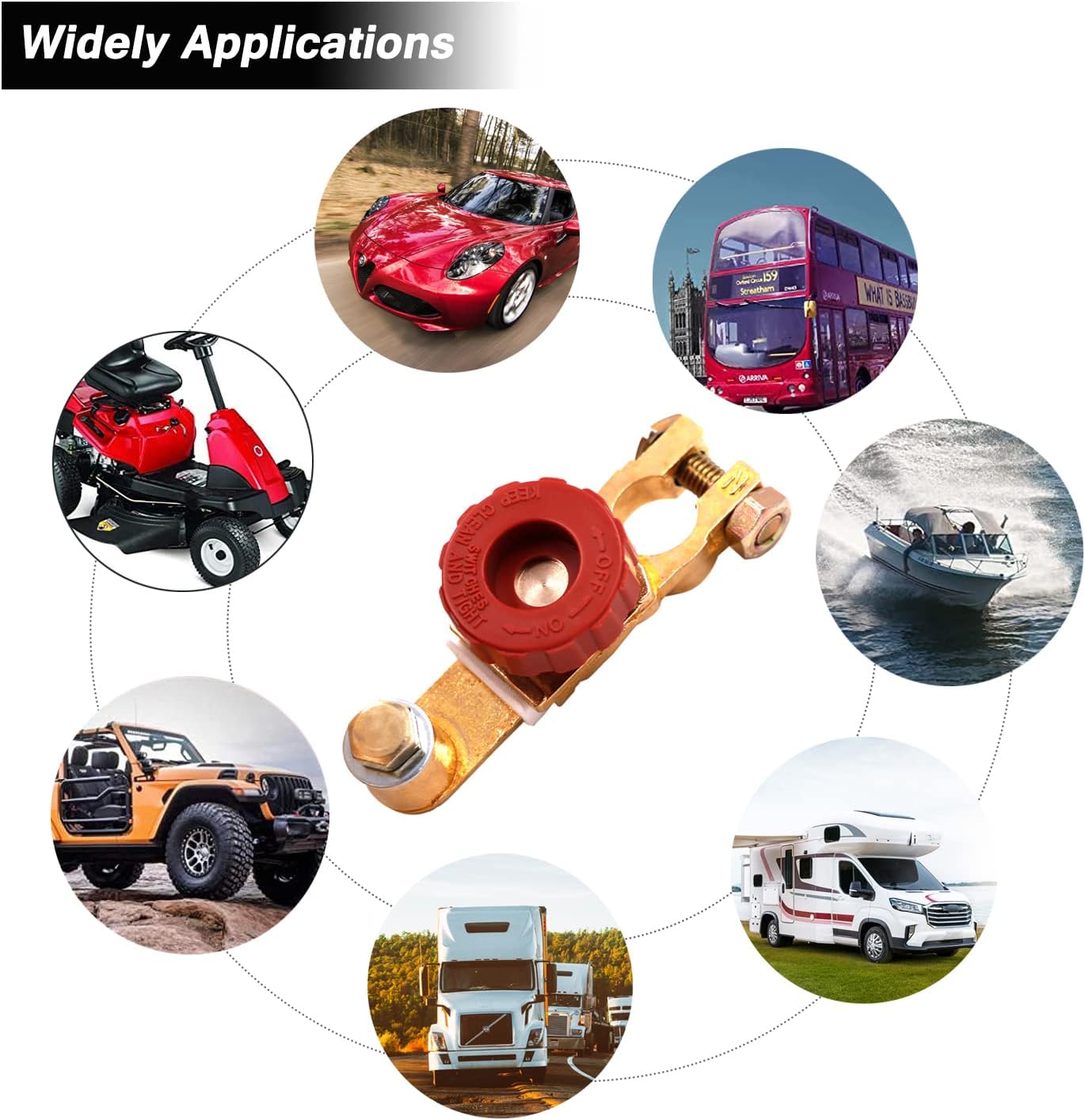 Top Post Battery Disconnect Switch - Quick Disconnect Battery Cut Off ...