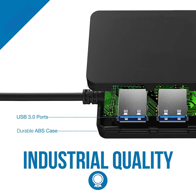 High Speed Portable USB 3.0 HUB 5Gbps Multi Ports USB Splitter 4 Ports ...