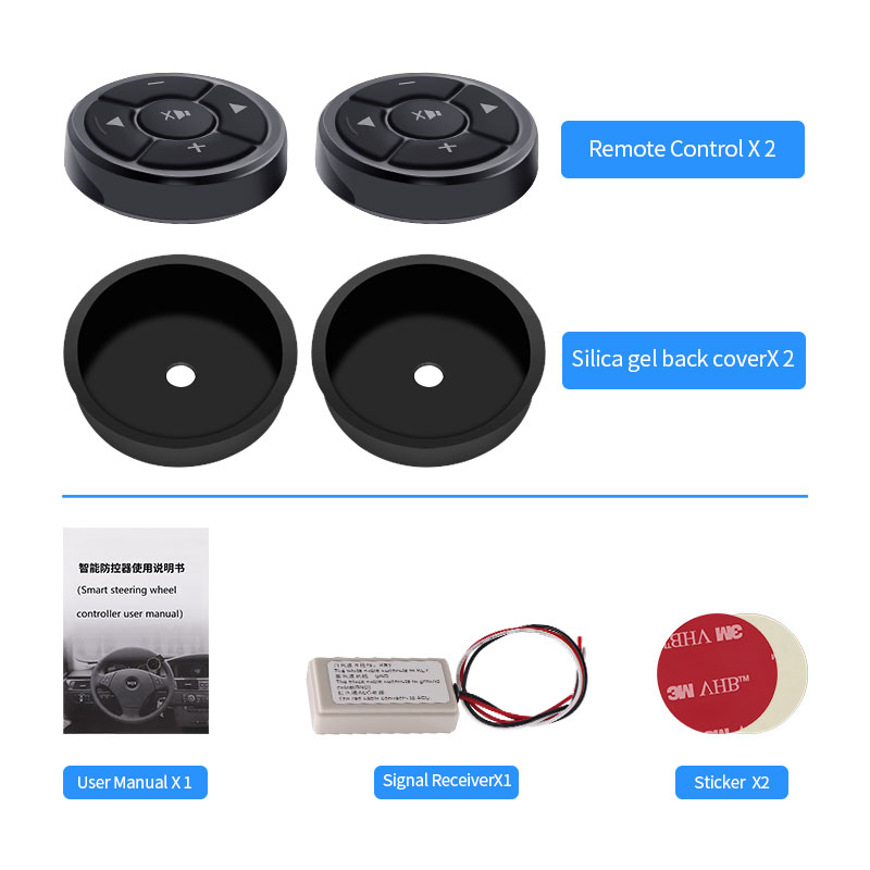10 Keys Wireless Car Steering Wheel Control Button for Car Radio DVD ...