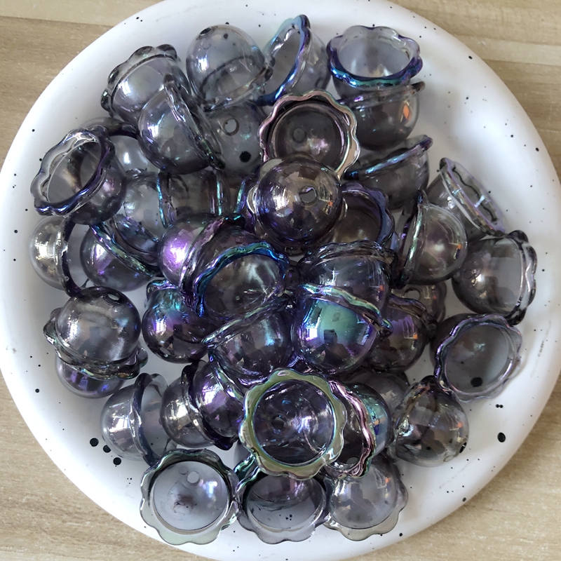 20pcs DIY beads caps Acrylic DIY Accessories for 16mm beads 23*16mm ...