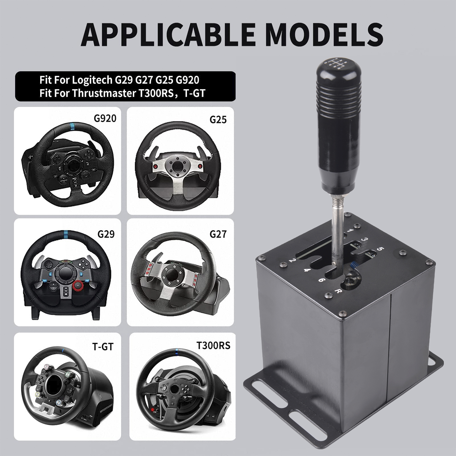 PC USB H Gears Straight Shifter Suit For Logitech G27 G29 G25 G920 For ...