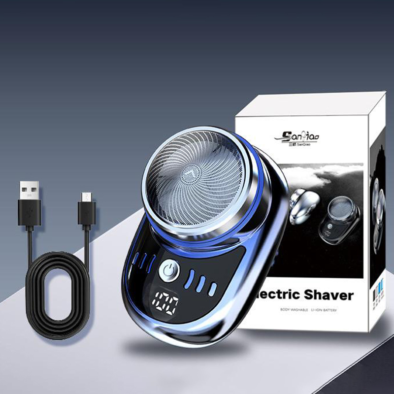 Mini Electric Shaver Portable USB Rechargeable Shaver For Men Digital ...