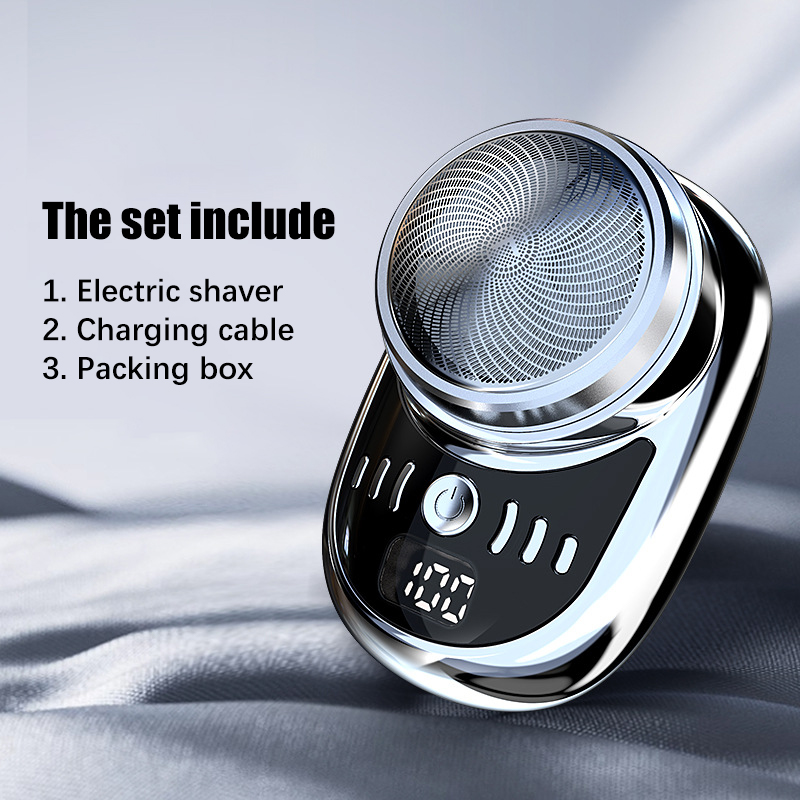 Mini Electric Shaver Portable USB Rechargeable Shaver For Men Digital ...