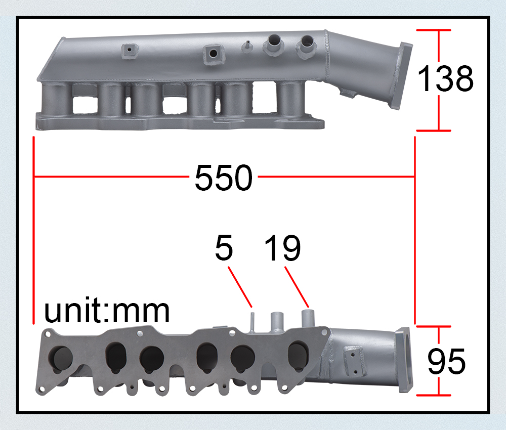 High Performance Aluminum Intake Manifold Turbo Manifold for VW VR6 2.8 ...
