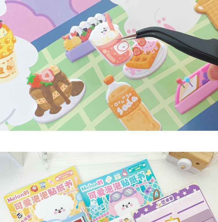 Inamazy Sticker Book Melon贴纸书立体泡泡安静书 Sticker Bubble Book Quiet Book ...