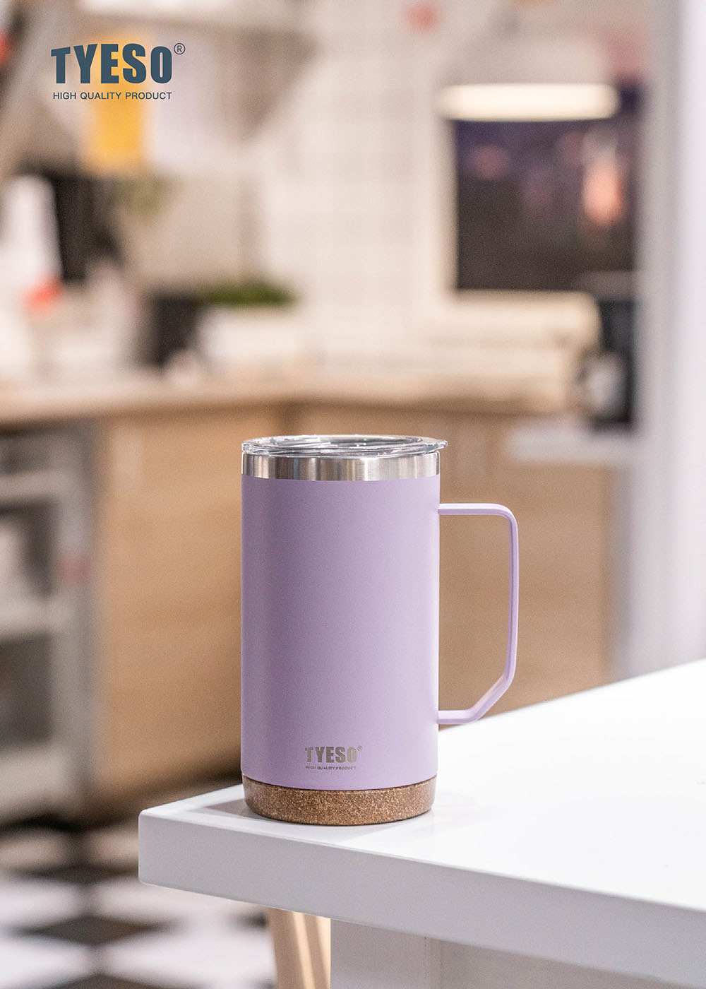 TYESO TS-8836/TS-8837 530ml/710ml 304 Stainless Steel Thermos Tumbler Bottle With Handle ...