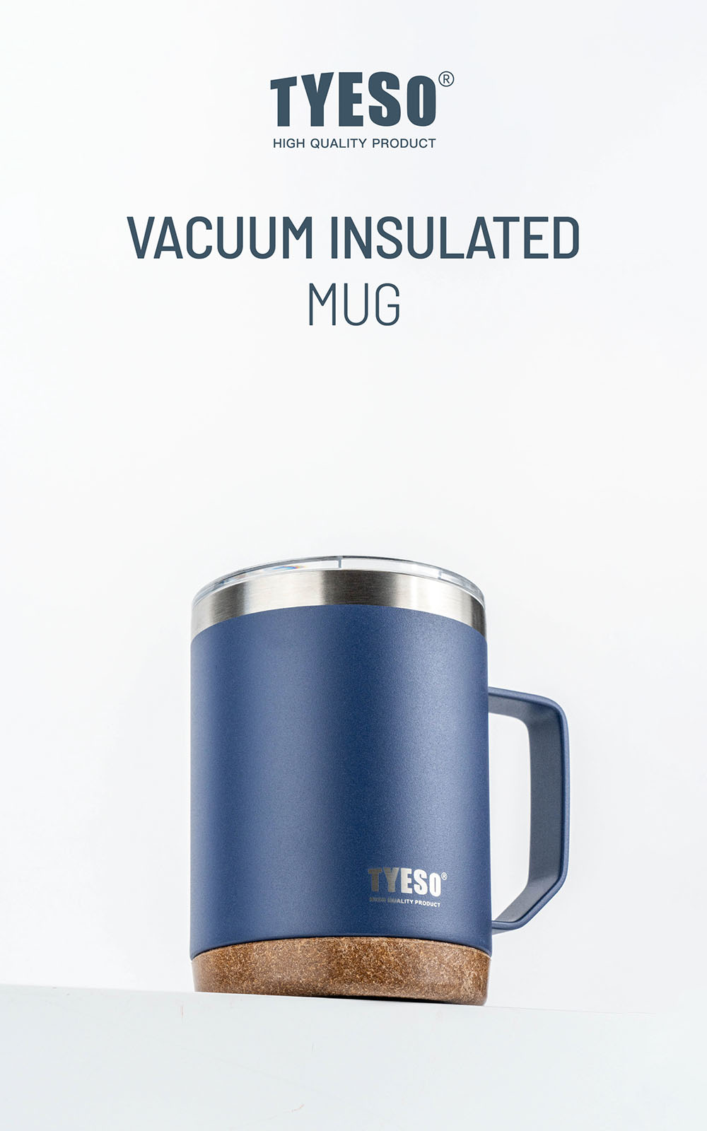 TYESO TS-8836/TS-8837 530ml/710ml 304 Stainless Steel Thermos Tumbler Bottle With Handle ...