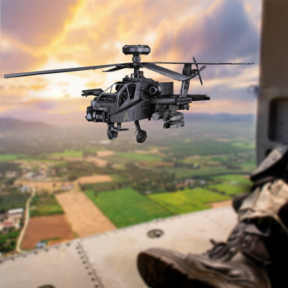 Piececool Military AH-64 Apache 3D Metal Puzzles Kit | Shopee Malaysia