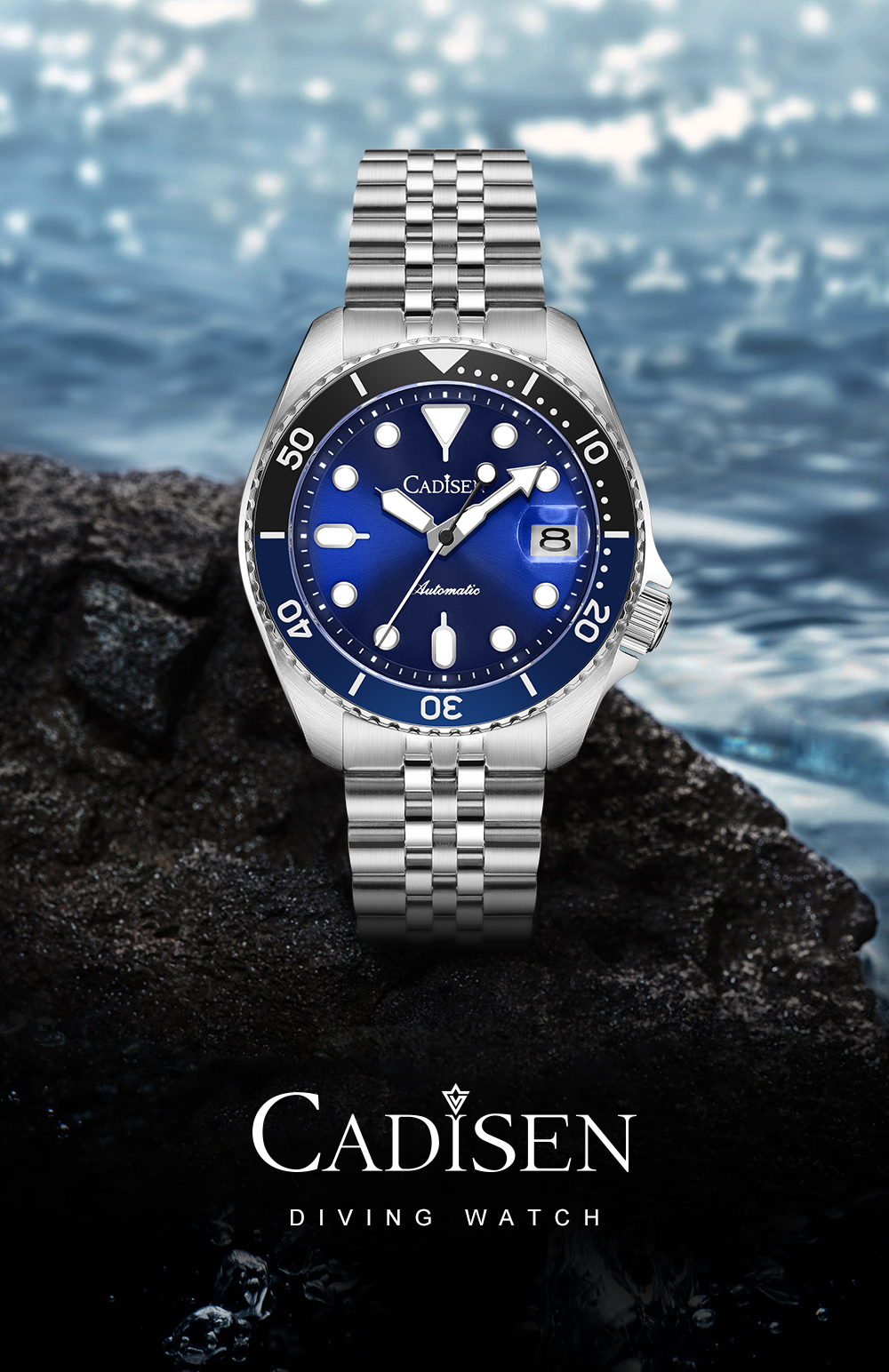 2024 New CADISEN Mechanical Men Watch AR Coating Sapphire Glass Automatic Japan NH35a 316L ...