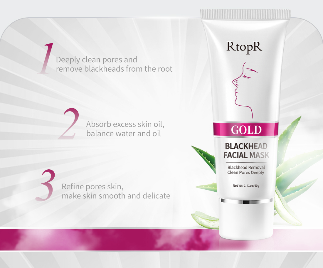 RtopR Gold Blackhead Removal Mask Treats Blackheads and Whiteheads Pore ...
