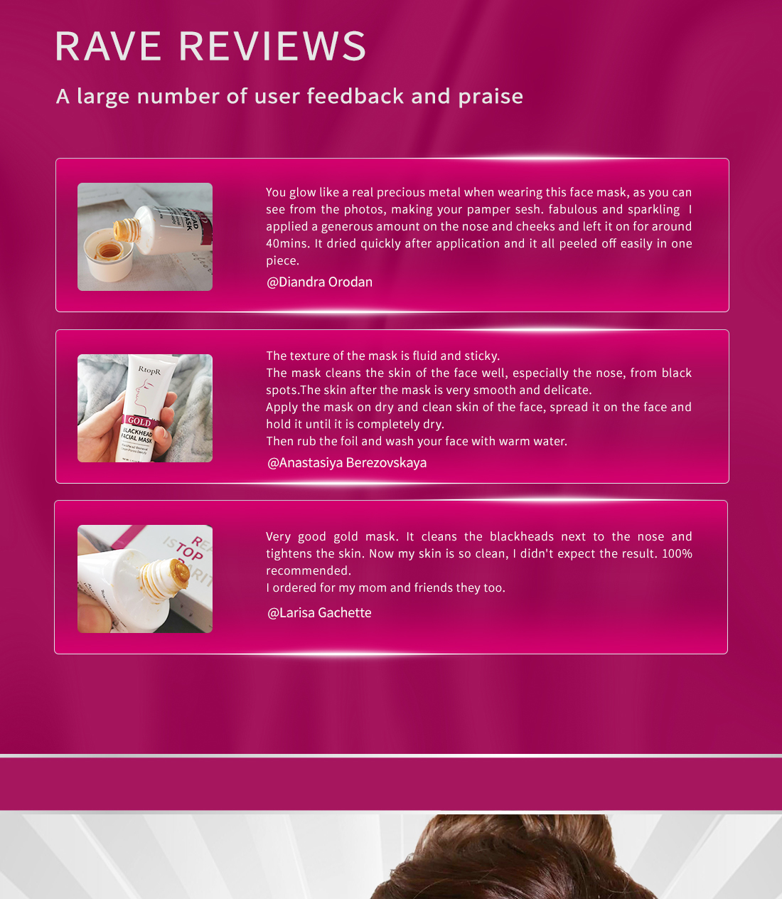 RtopR Gold Blackhead Removal Mask Treats Blackheads and Whiteheads Pore ...