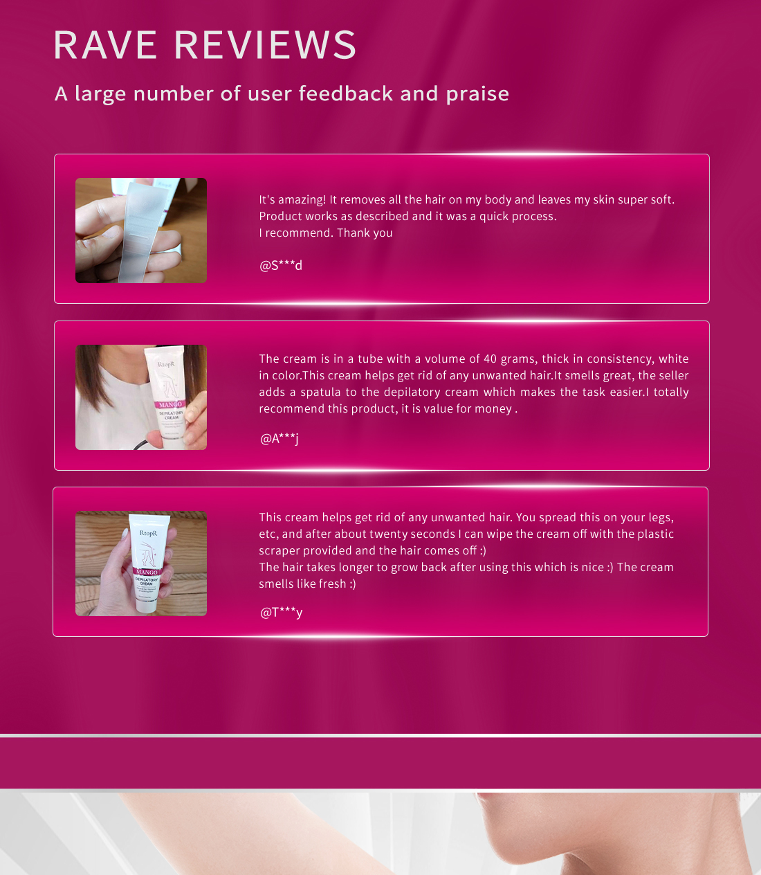 RtopR Mango Body Hair Removal Cream Painless Fast Gental Hair Removal ...