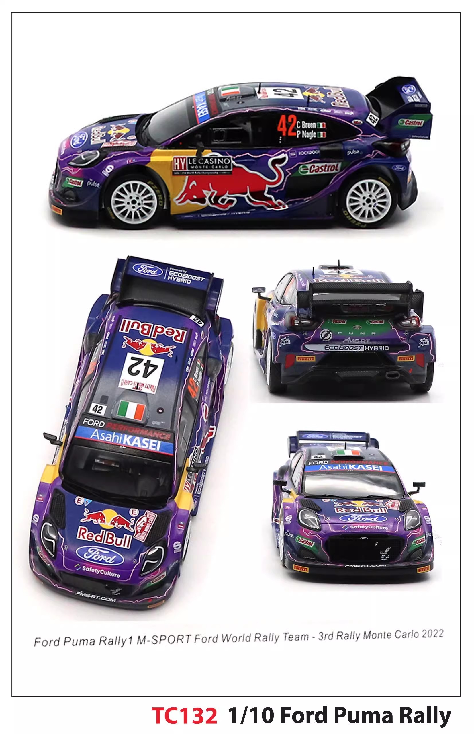 RC 1/10 Ford Rally Body Shell 190mm Width 260mm Wheelbase With ...