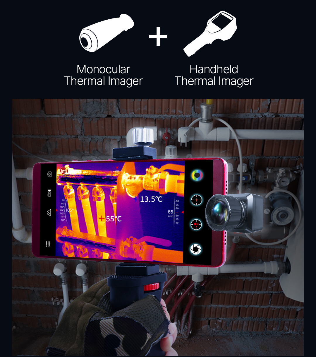 Infiray T2 PRO Infrared Thermal Imager Thermal Camera Night Vision Thermal imager 25Hz Outdoor ...