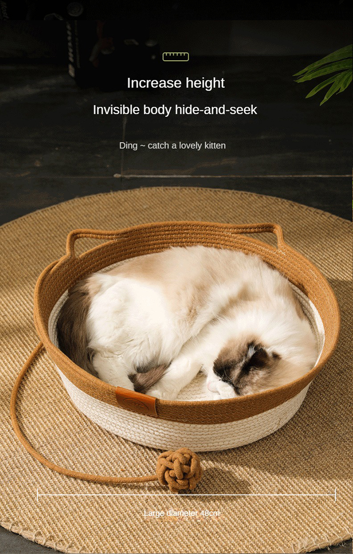 Pet Bed Pet Cushion Kucing Pet Sleeping Mat Natural Pet Sleeping Basket ...