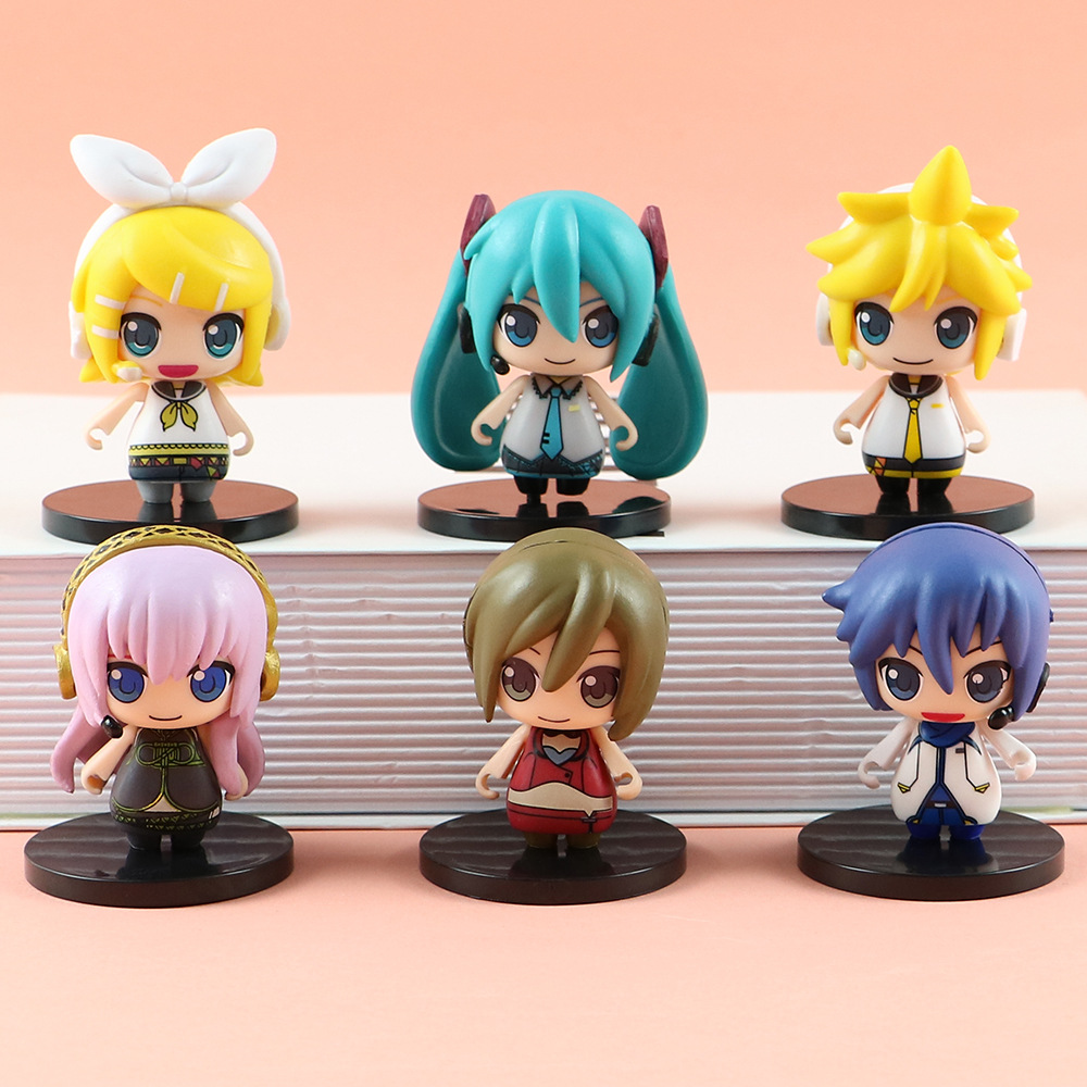 6Pcs/Set 5-7cm Virtual Idol Vocaloid Hatsune Miku Figure Akita Neru ...
