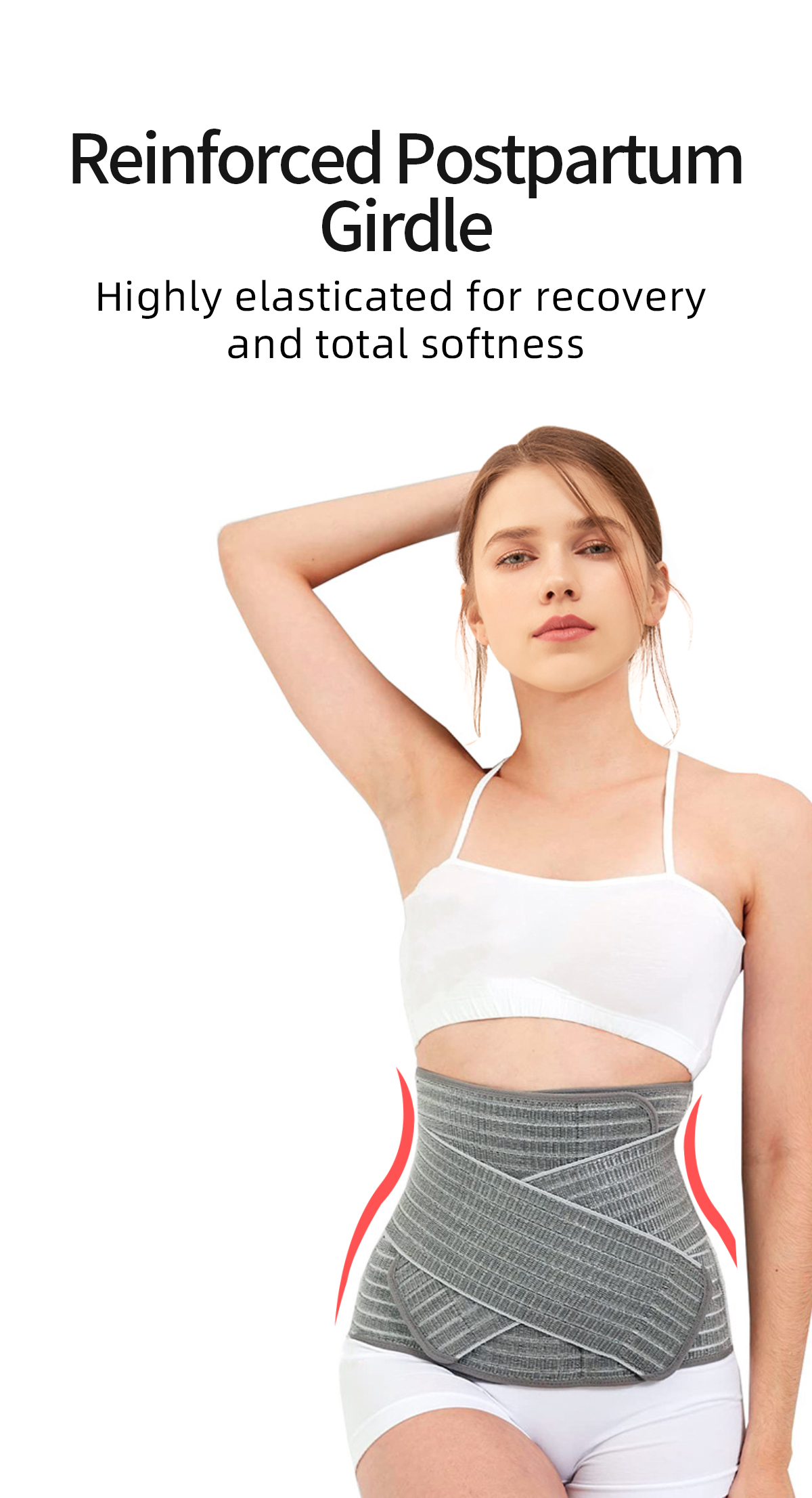 SUNVENO Postpartum Belly Band, Girdle for Postnatal, Adjustable Belly ...