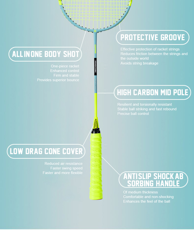 ALPSPORT Gemini 2Pcs 4U G5 100% Carbon Fiber Badminton Racket Original ...