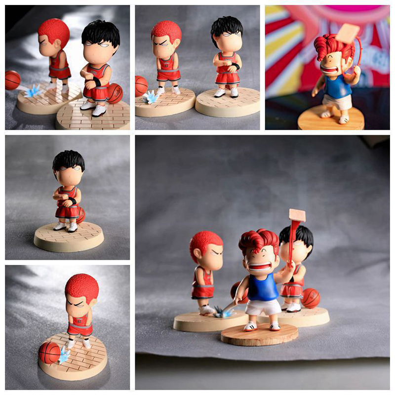 4 Style Anime Slam Dunk Figure Sakuragi Hanamichi Rukawa Kaede Haruko ...