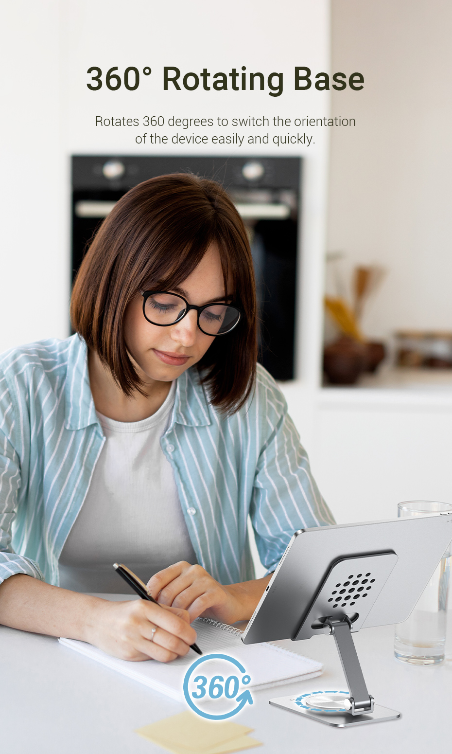 Vention Aluminium Alloy Phone Stand With 360° Rotatable Base Desktop ...