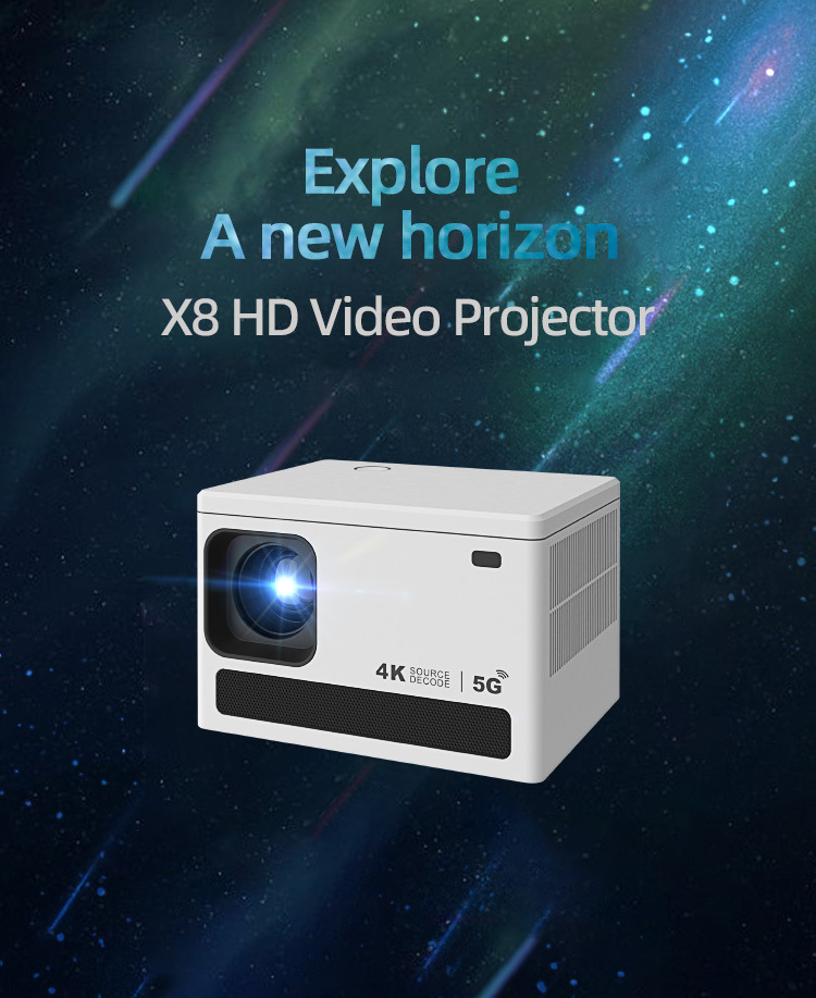 Smart Projector Android 10.0 4K 1080P Bluetooth 4.0 UHD LCD Projector ...