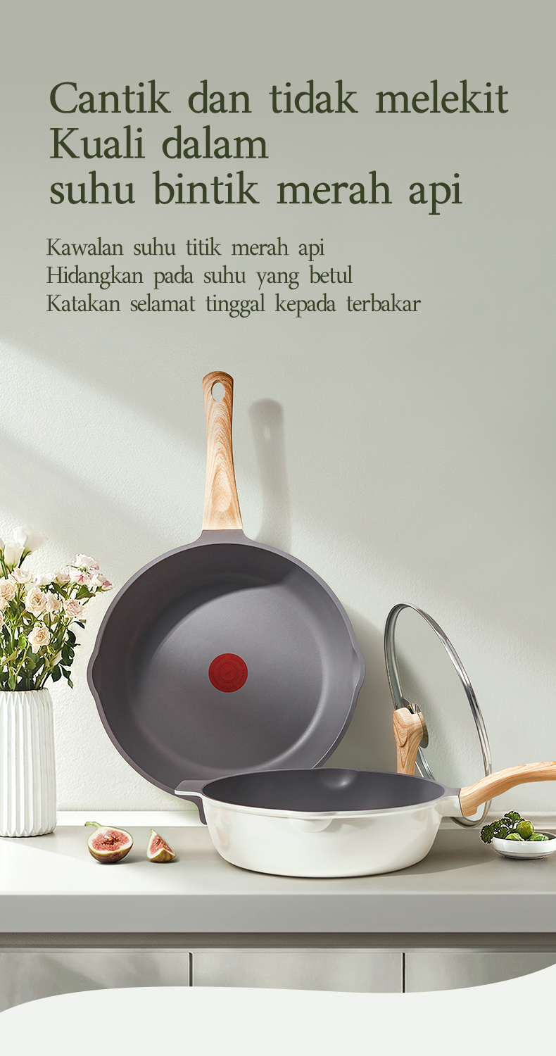 Ecowin cookware temperature sensing wok kuali non-stick pan comes with ...
