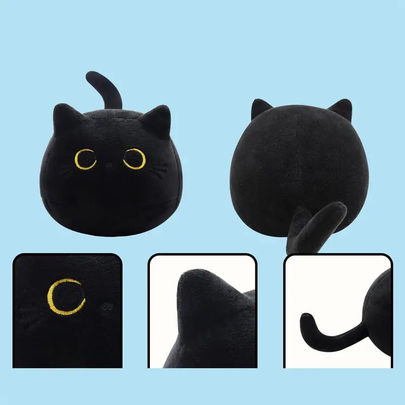 Adorable Plush Black Cat Stuffed Toy - Perfect Birthday Gift For Kids ...