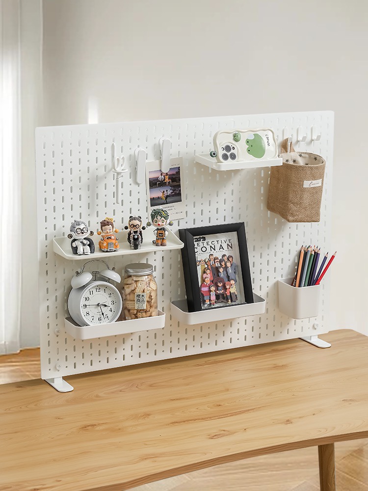 Pegboard Accessories Desk Organizer Perforated Wall Shelf Display Board ...