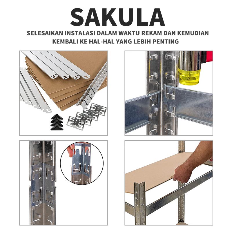 SAKULA Heavy Duty Rack Kitchen Rack 2 in 1 Adjustable Rack Screwless ...