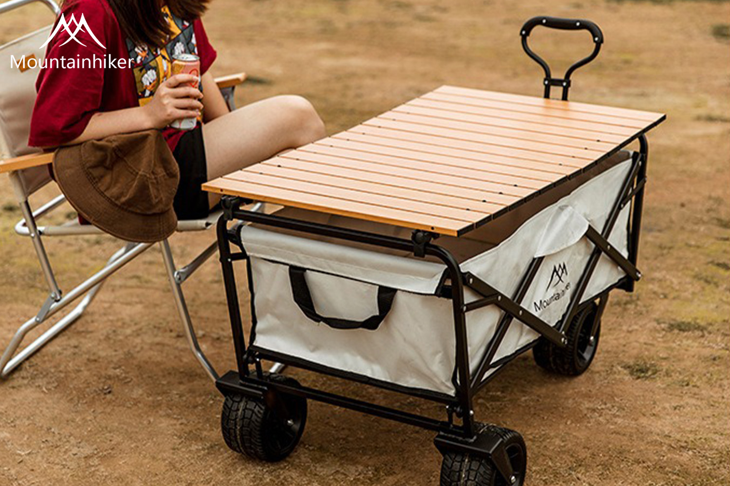 ⚡️Ready stock⚡️MOUNTAINHIKER outdoor camping trolley 120 wagon foldable ...