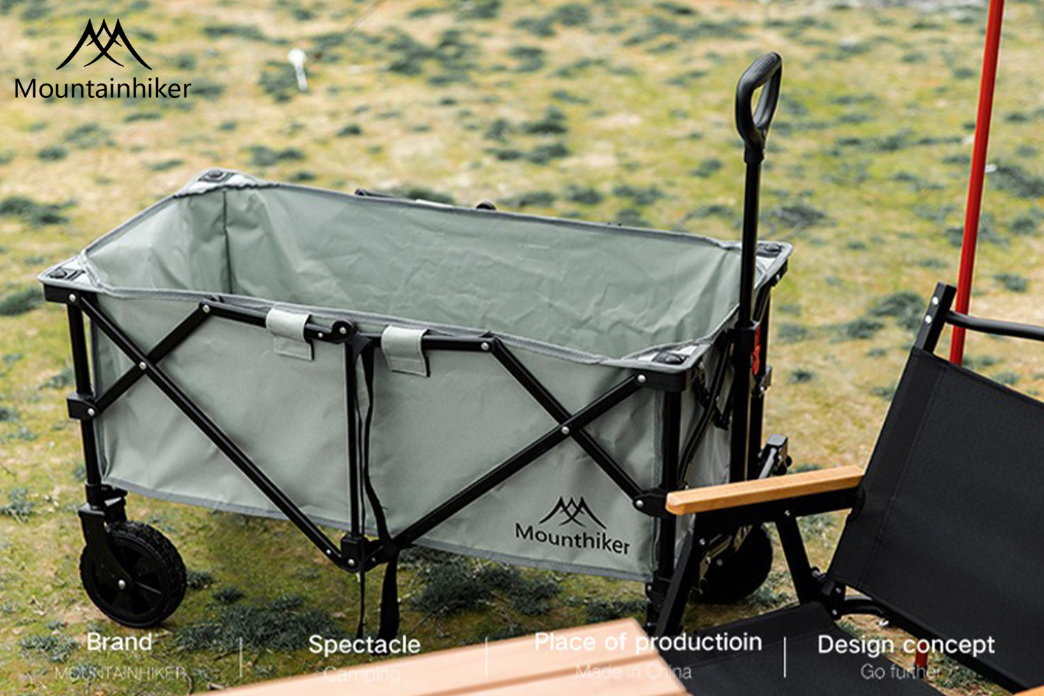 MOUNTAINHIKER 120L Camping Trolley Outdoor Travel Trolley Foldable ...