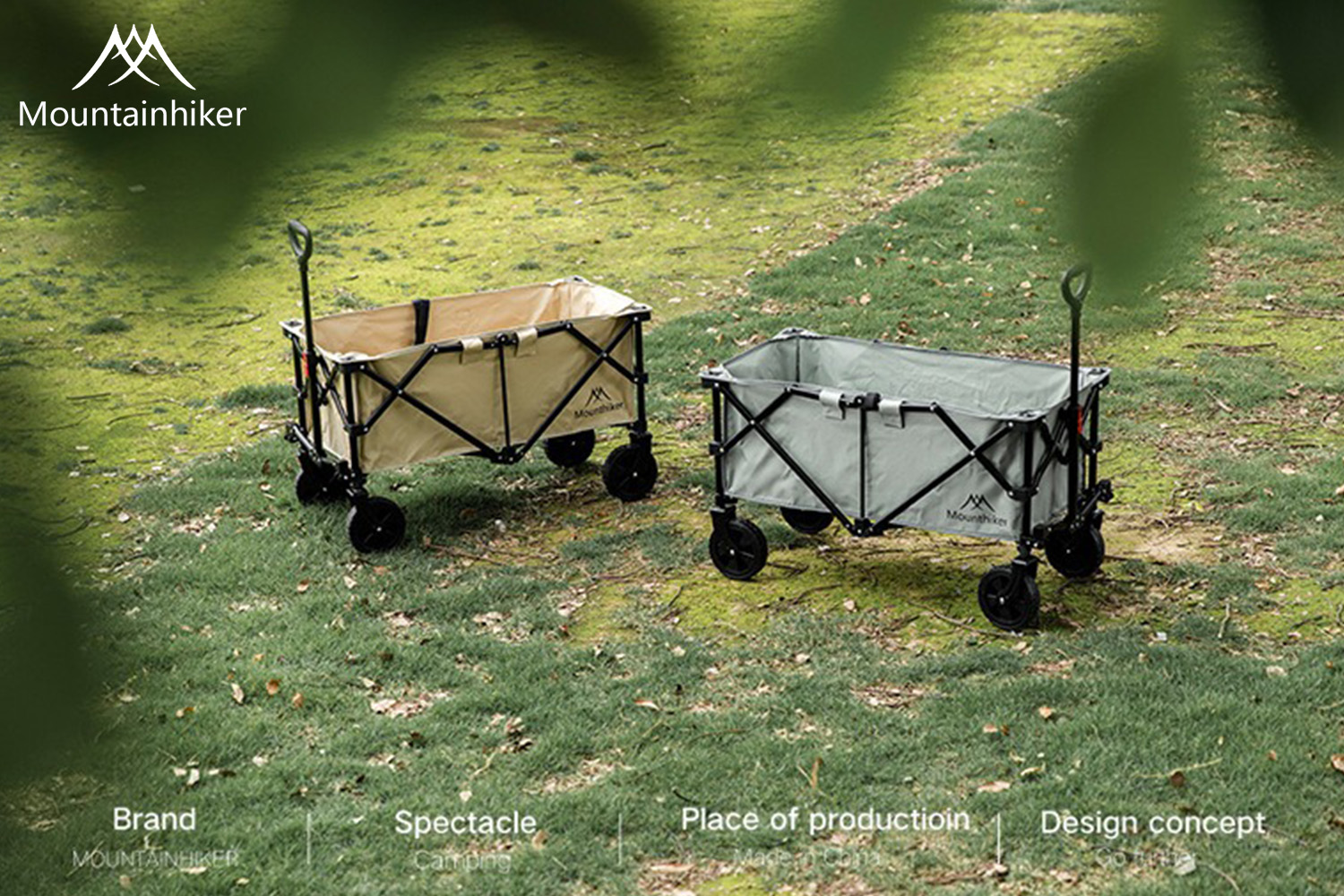 MOUNTAINHIKER 120L Camping Trolley Outdoor Travel Trolley Foldable ...