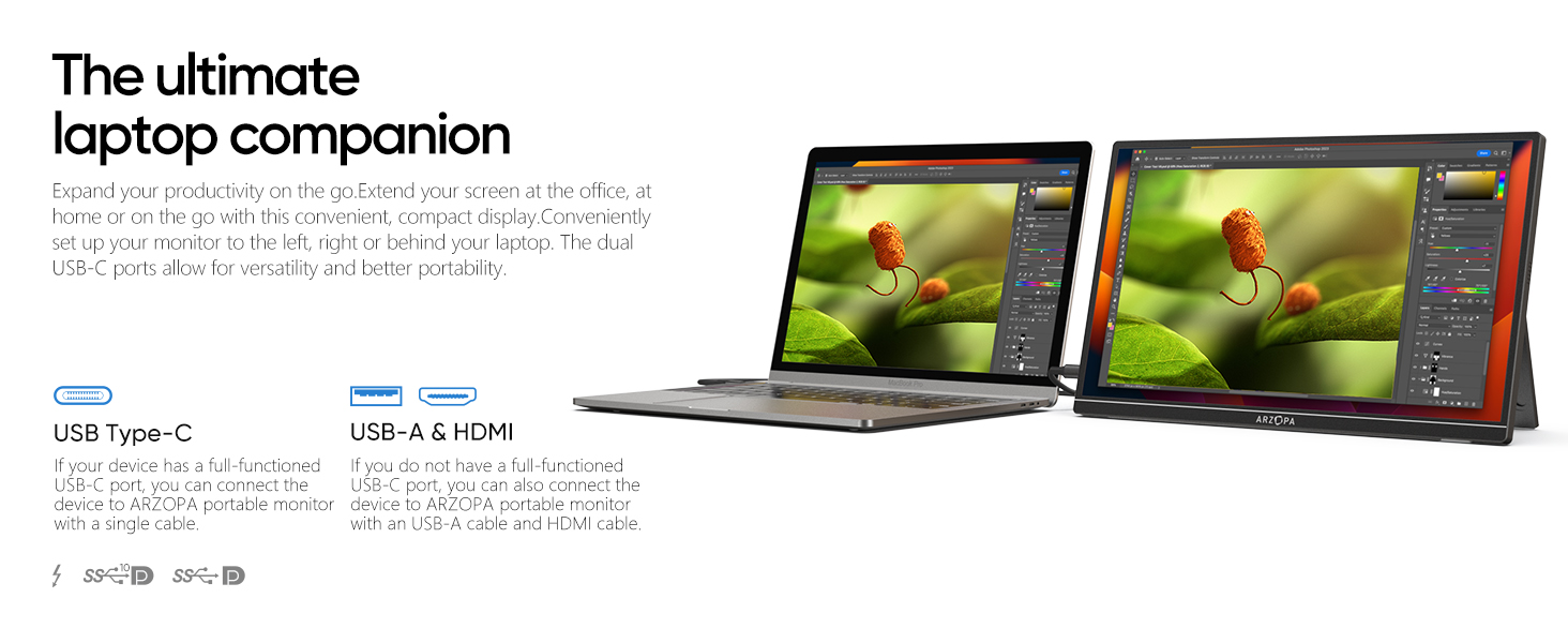 ARZOPA A1M HDR IPS Display HDMI USB C Game Monitor With Dual Speakers ...
