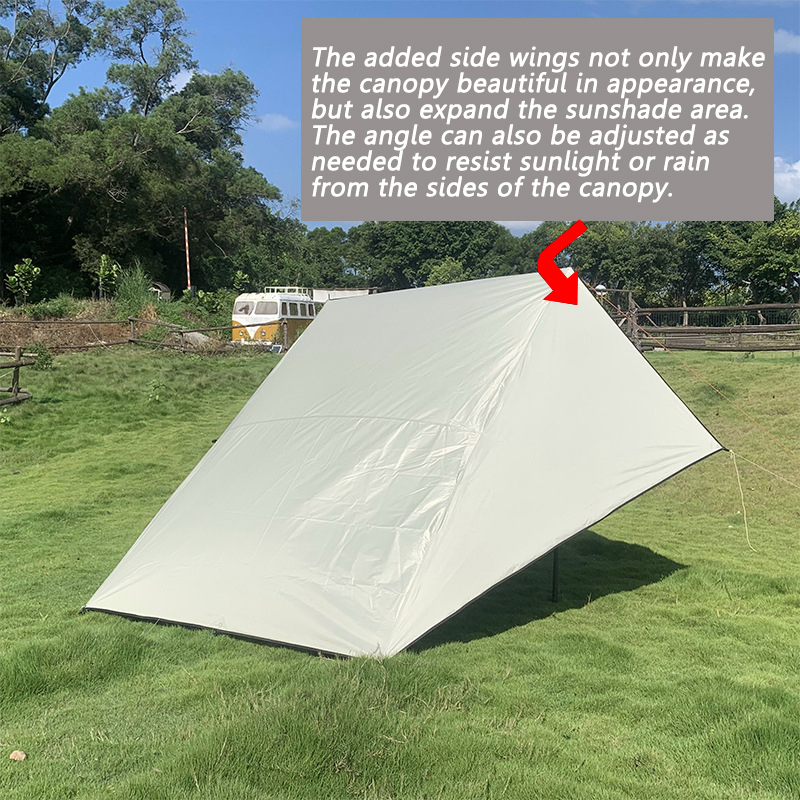 Car side Awning Black Coating Tarp 2x3 Outdoor Waterproof Camping ...