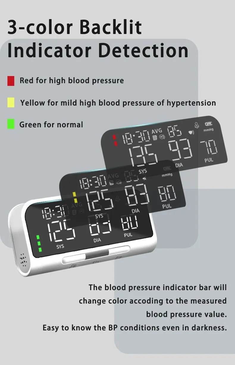 ALL-IN-ONE Arm Rechargeable Long Time Use Medical Blood Pressure ...