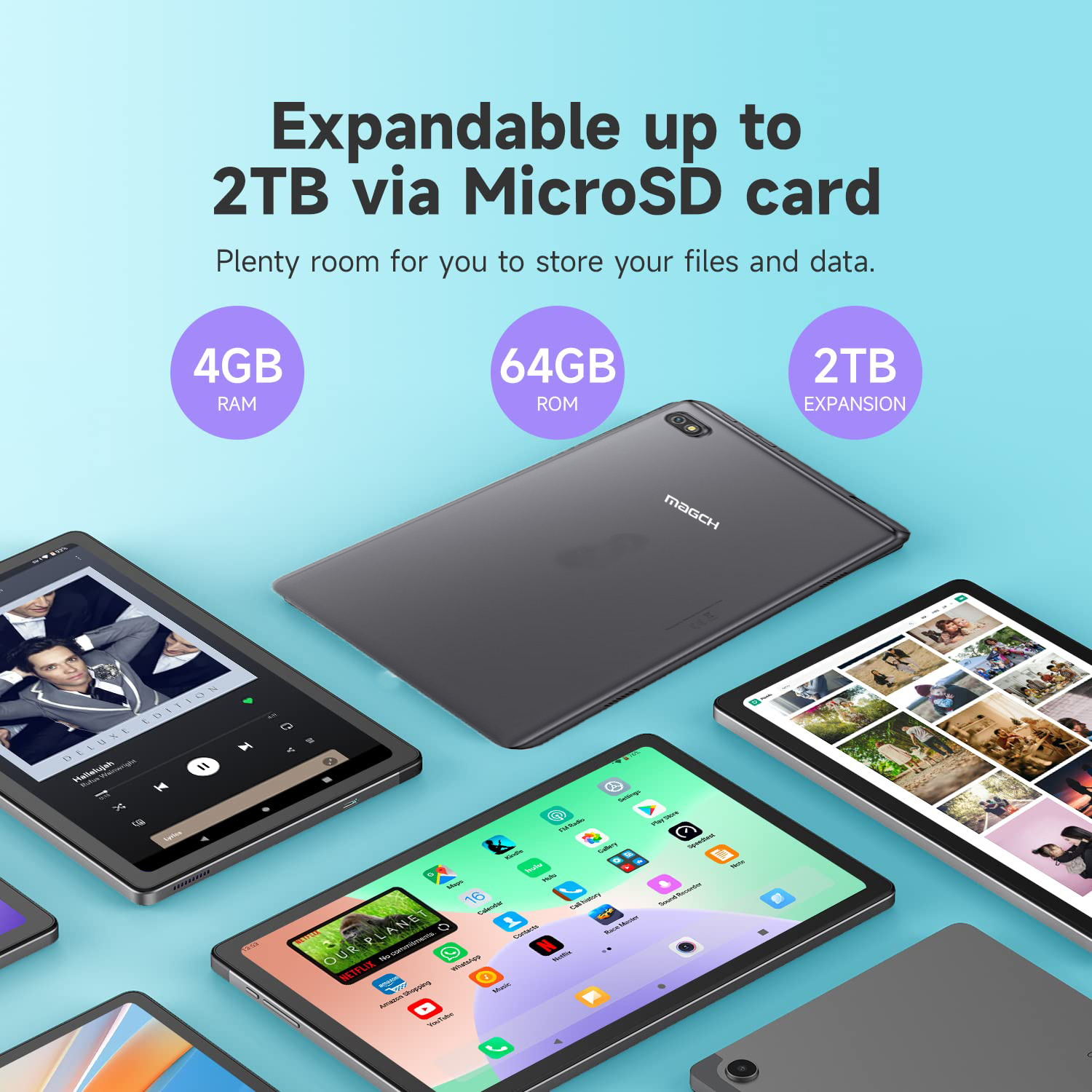 MAGCH Wifi Android Tablet T10/Y103 Tablet 10.1 Inch Android 4GB RAM ...