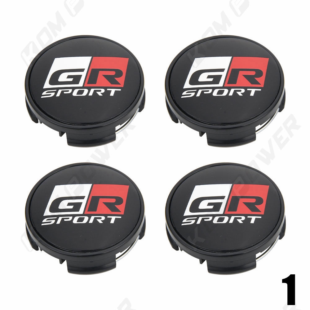 4PCS OD 62MM / ID 60MM Rim Cap GR SPORT Logo Emblem Sticker Wheel ...