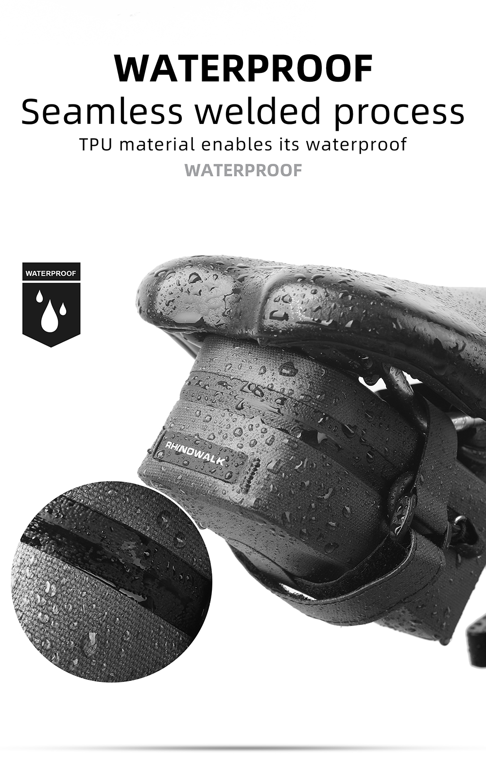 Rhinowalk Ultralight waterproof bicycle tail bag saddle bag Bicycle ...