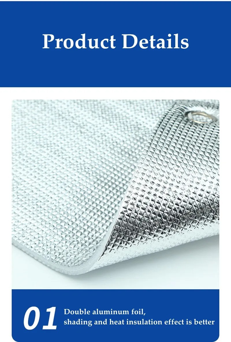 Thicken 6mm Household Glass Window Sunshades Anti-UV Aluminum Foil ...