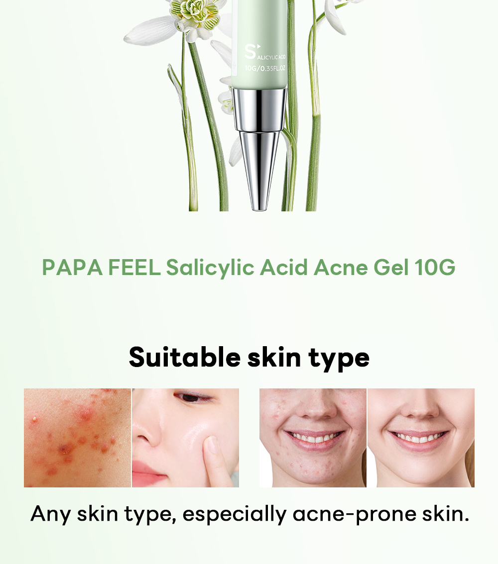 PAPA FEEL Salicylic Acid Acne Treatment Gel Calm 10g Rapid Acne ...