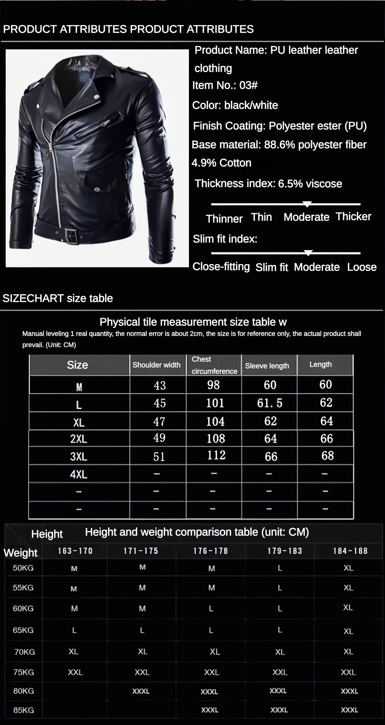 New Leather Jacket Motorcycle Riding Leather Jacket European American ...